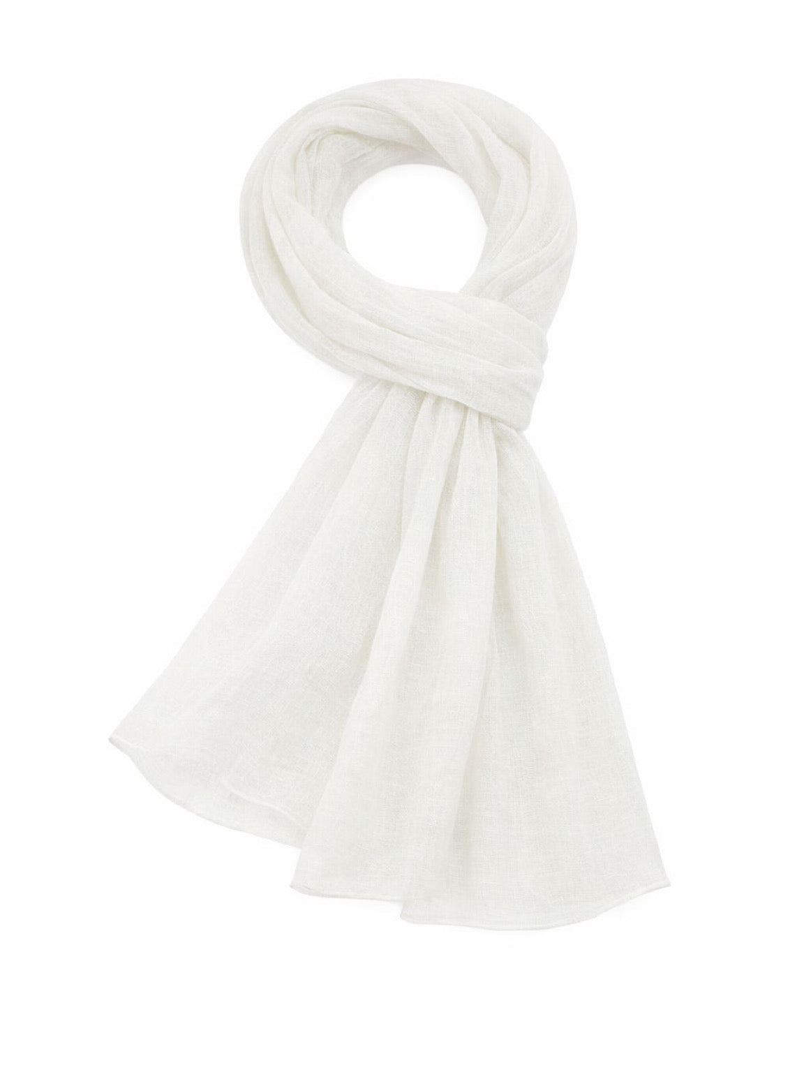 White Essential Raw Edge Scarf – Tillett's