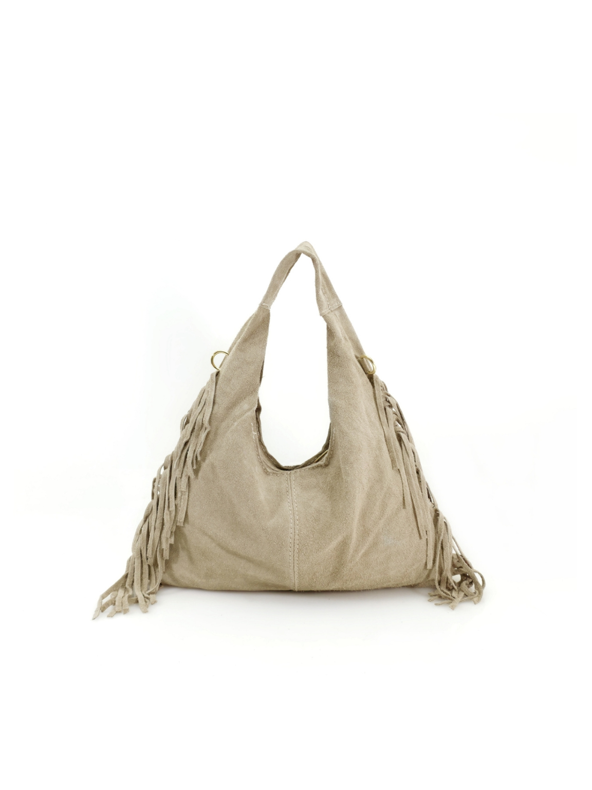Stone Suede Fringed Shoulder Bag – Tillett's
