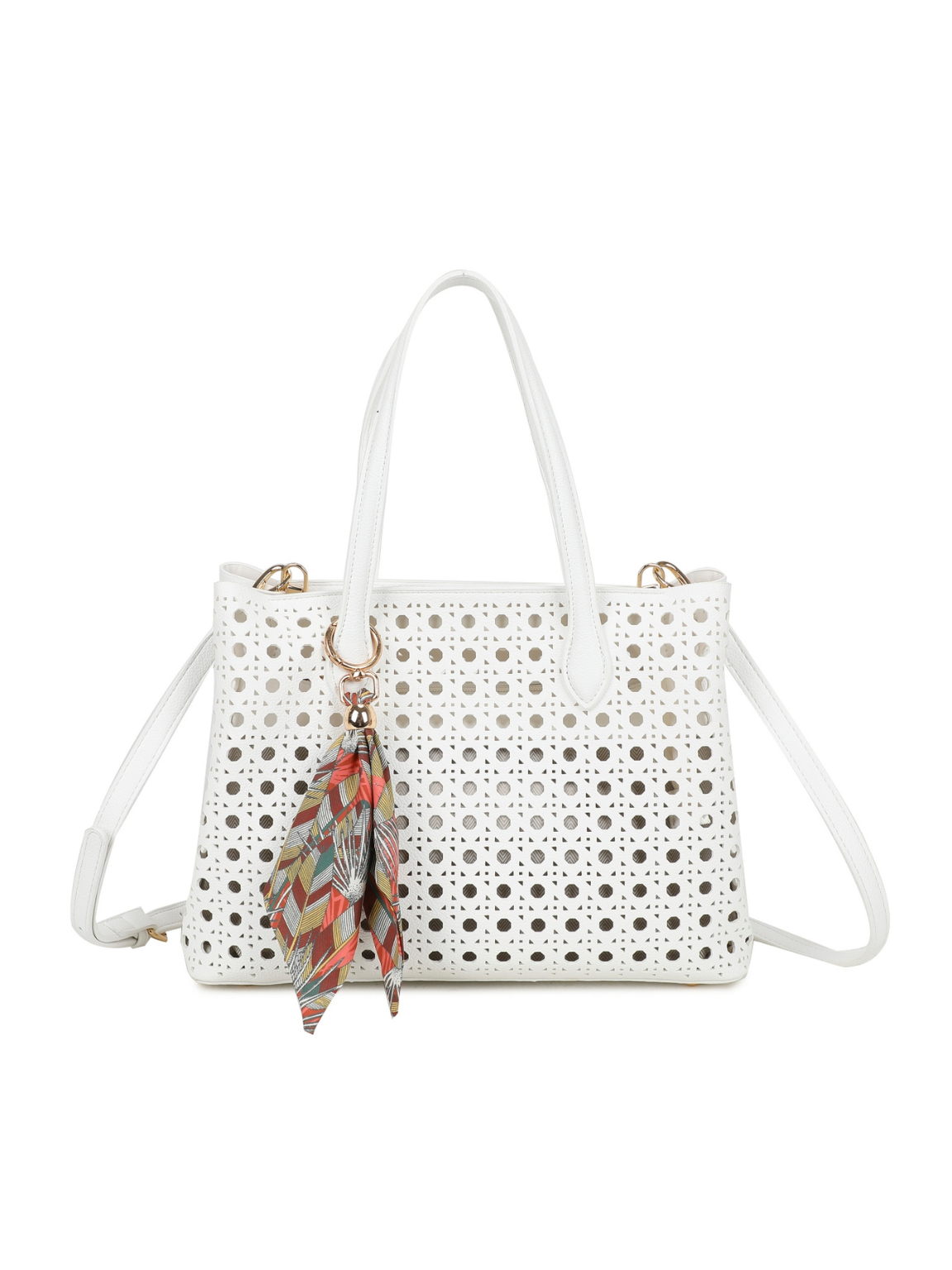 White Lasercut Shoulder Bag – Tillett's
