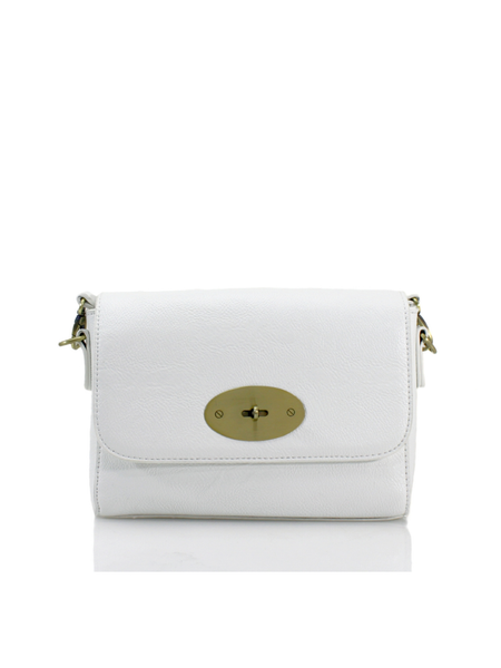 White Twist Lock Crossbody Bag – Tillett's